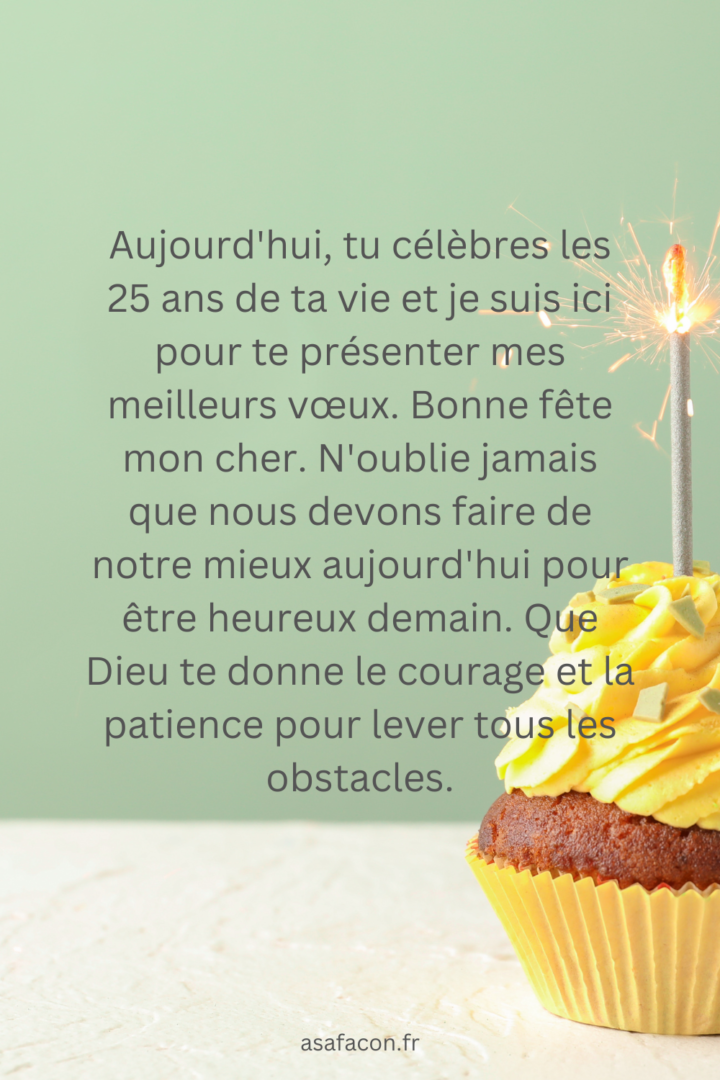 33 Textes Joyeux Anniversaire Pour Les 25 Ans D’une Personne