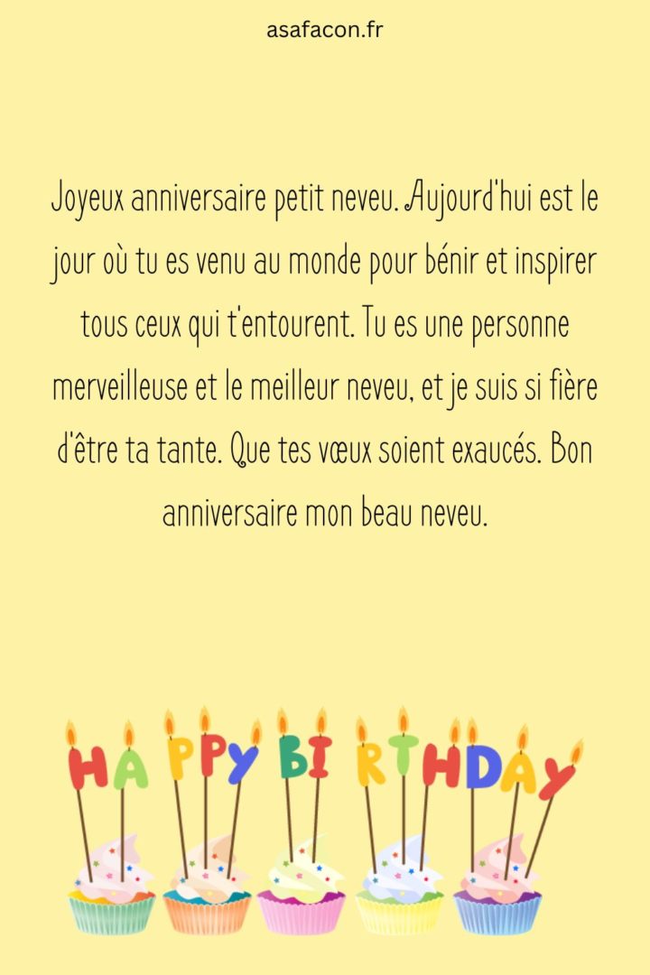 Joyeux Anniversaire Mon Neveu : Voeux D’Anniversaire Pour Lui